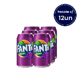 Refrigerante Fanta Uva Lata 350ml - Pacote com 12 Unidades | Cauê distribuidora